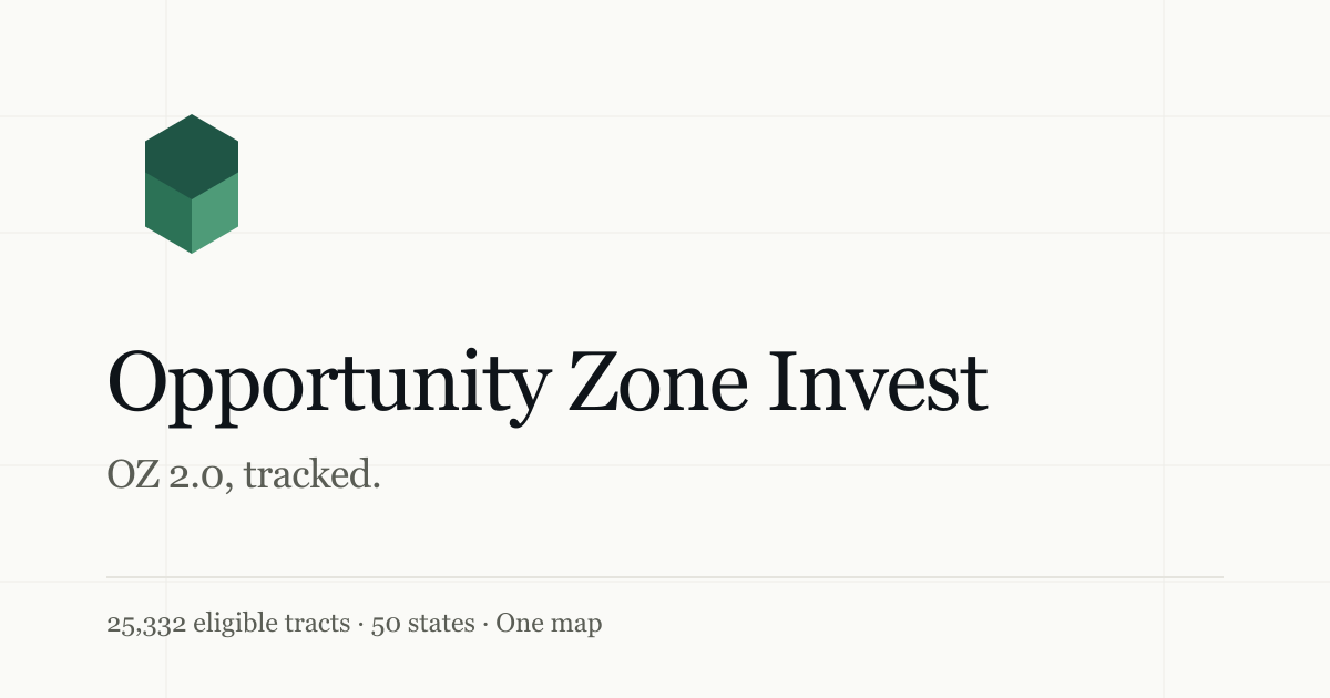 OZ Map — Opportunity Zone 2.0 Eligibility Map (All 25,332 Eligible Tracts)